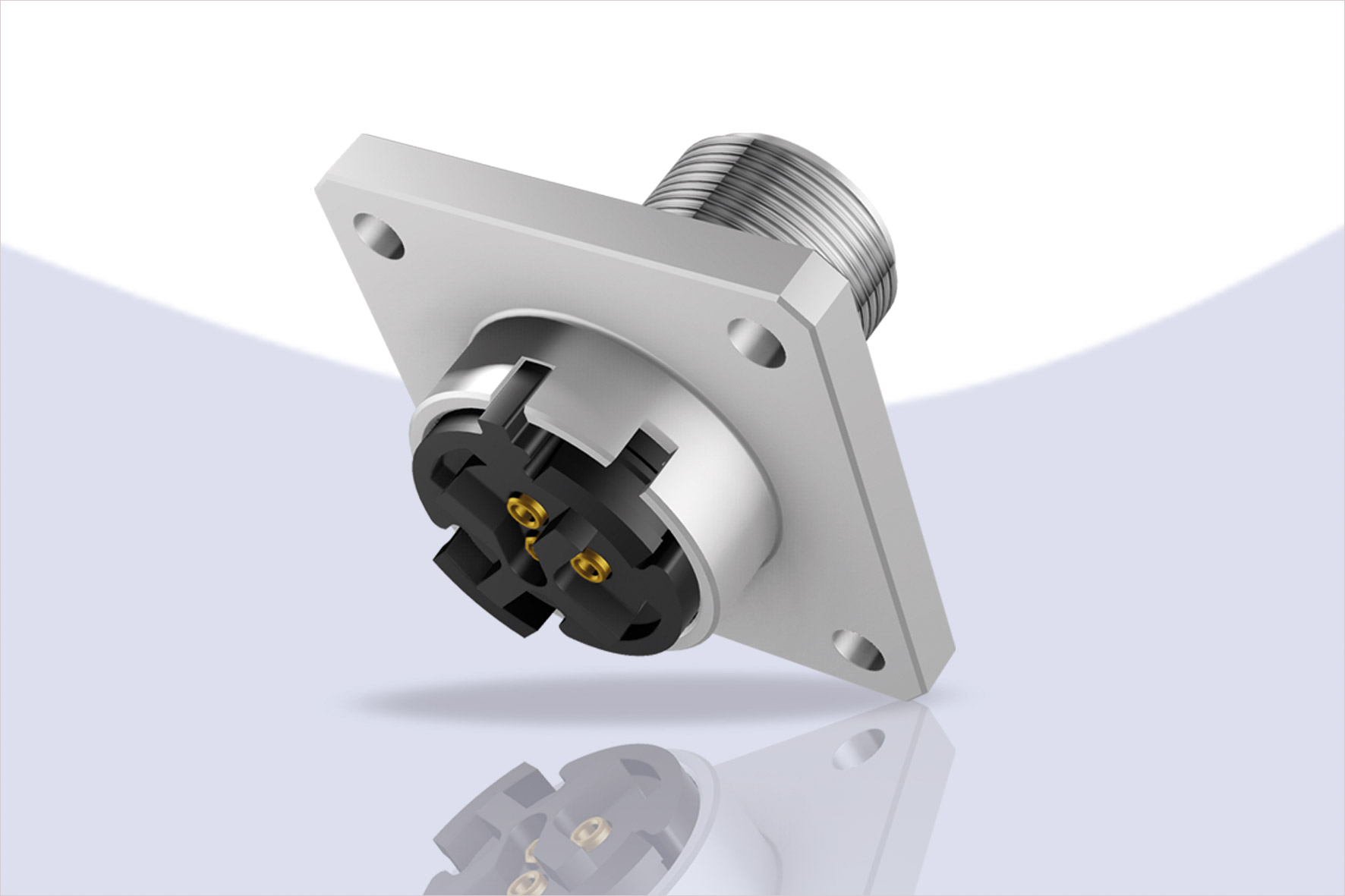 M12x1 panel mount connectors field attachable – e.g. for use in ...