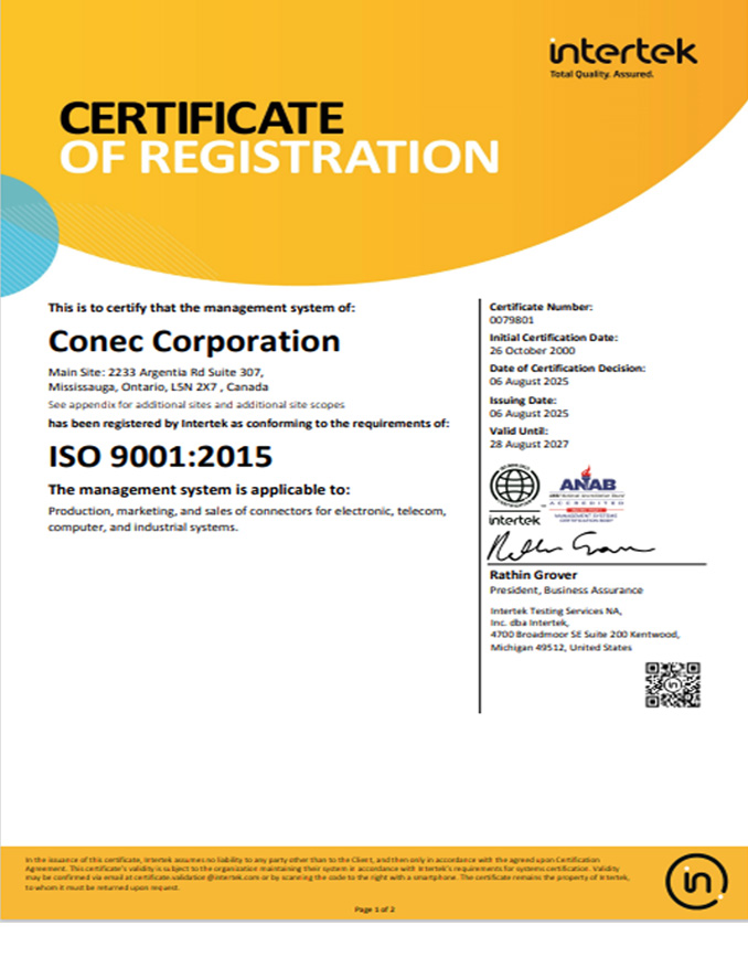 Certificates - CONEC